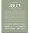 Julieta Personalized Name Meaning Art Prints – Name Stories