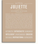 Juliette | Name Art Print – Name Stories