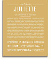 Juliette | Name Art Print – Name Stories