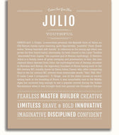 Julio | Name Art Print – Name Stories