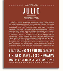 Julio | Name Art Print – Name Stories
