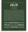 Julio | Name Art Print – Name Stories
