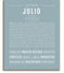 Julio | Name Art Print – Name Stories