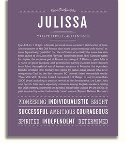 Julissa | Name Art Print – Name Stories