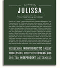 Julissa Personalized Name Meaning Art Prints – Name Stories
