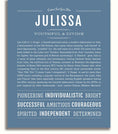 Julissa | Name Art Print – Name Stories