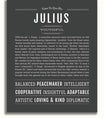 Julius Personalized Name Meaning Art Prints – Name Stories