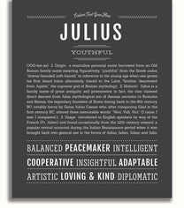 Julius | Name Art Print – Name Stories
