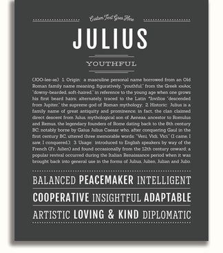Julius | Name Art Print – Name Stories