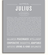 Julius Personalized Name Meaning Art Prints – Name Stories