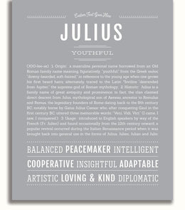Julius | Name Art Print – Name Stories