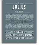 Julius Personalized Name Meaning Art Prints – Name Stories