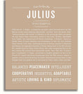 Julius Personalized Name Meaning Art Prints – Name Stories