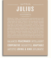 Julius | Name Art Print – Name Stories
