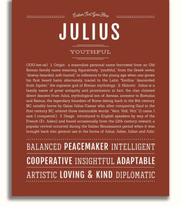 Julius | Name Art Print – Name Stories