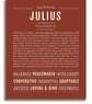 Julius Personalized Name Meaning Art Prints – Name Stories