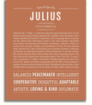Julius Personalized Name Meaning Art Prints – Name Stories