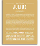 Julius Personalized Name Meaning Art Prints – Name Stories