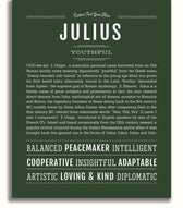 Julius Personalized Name Meaning Art Prints – Name Stories