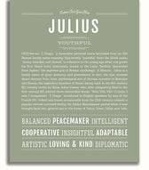 Julius Personalized Name Meaning Art Prints – Name Stories