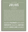 Julius | Name Art Print – Name Stories