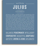 Julius Personalized Name Meaning Art Prints – Name Stories