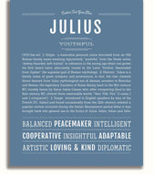 Julius Personalized Name Meaning Art Prints – Name Stories