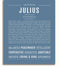 Julius Personalized Name Meaning Art Prints – Name Stories