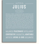 Julius Personalized Name Meaning Art Prints – Name Stories