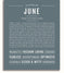 June | Name Art Print – Name Stories