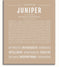 Juniper | Name Art Print – Name Stories