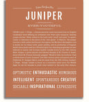 Juniper | Name Art Print – Name Stories