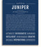 Juniper | Name Art Print – Name Stories