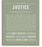 Justice (female) | Name Art Print – Name Stories