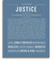 Justice Personalized Name Meaning Art Prints – Name Stories
