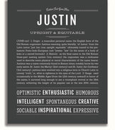 Justin | Name Art Print – Name Stories
