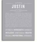 Justin | Name Art Print – Name Stories