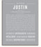 Justin | Name Art Print - Personalized Custom Gifts – Name Stories