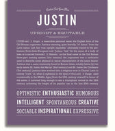 Justin | Name Art Print – Name Stories