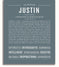 Justin | Name Art Print – Name Stories