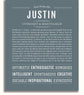 Justin | Name Art Print – Name Stories