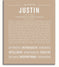 Justin | Name Art Print - Personalized Custom Gifts – Name Stories