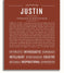 Justin | Name Art Print - Personalized Custom Gifts – Name Stories