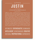 Justin | Name Art Print – Name Stories
