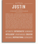 Justin | Name Art Print – Name Stories