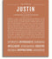 Justin Personalized Name Meaning Art Prints – Name Stories