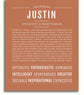 Justin | Name Art Print - Personalized Custom Gifts – Name Stories