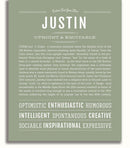 Justin | Name Art Print – Name Stories