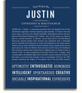 Justin | Name Art Print – Name Stories