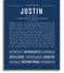 Justin | Name Art Print – Name Stories
